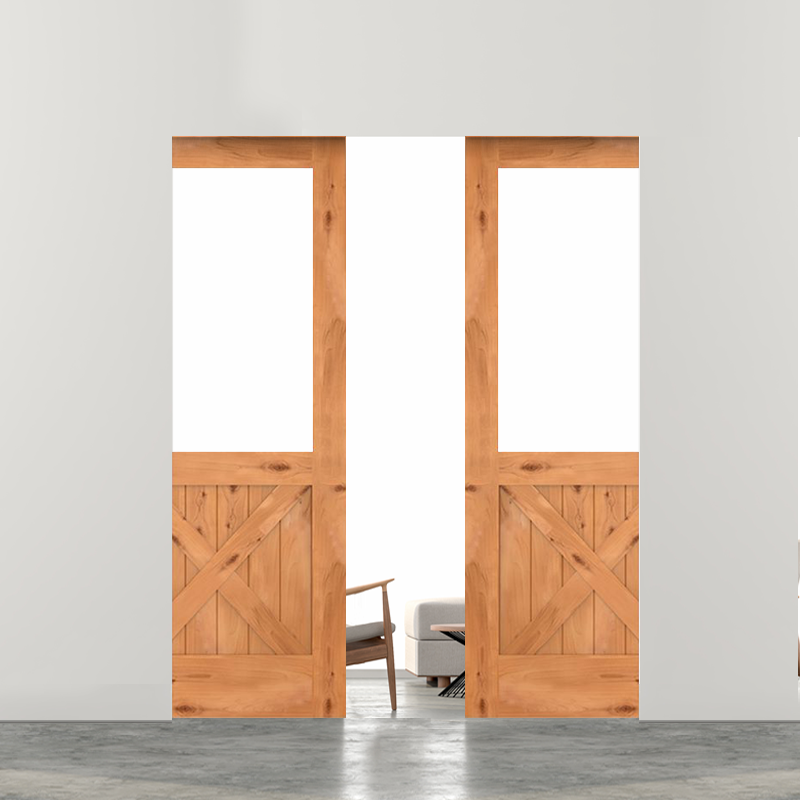 Backwoods Double Converging Pocket Doors - Rustica Custom Doors