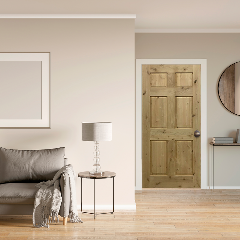 6 Panel Colonial Interior Door - Rustica Custom Doors