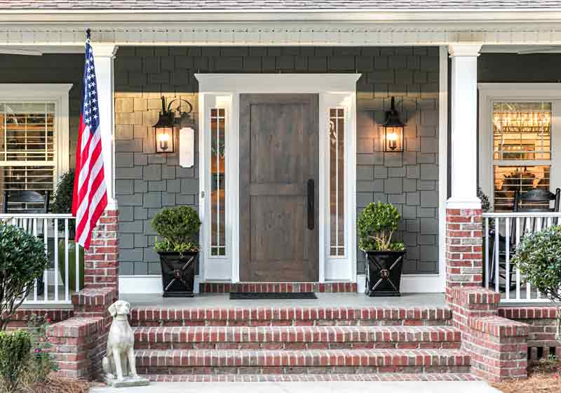 Two Panel Exterior Slab Door - Rustica Custom Doors