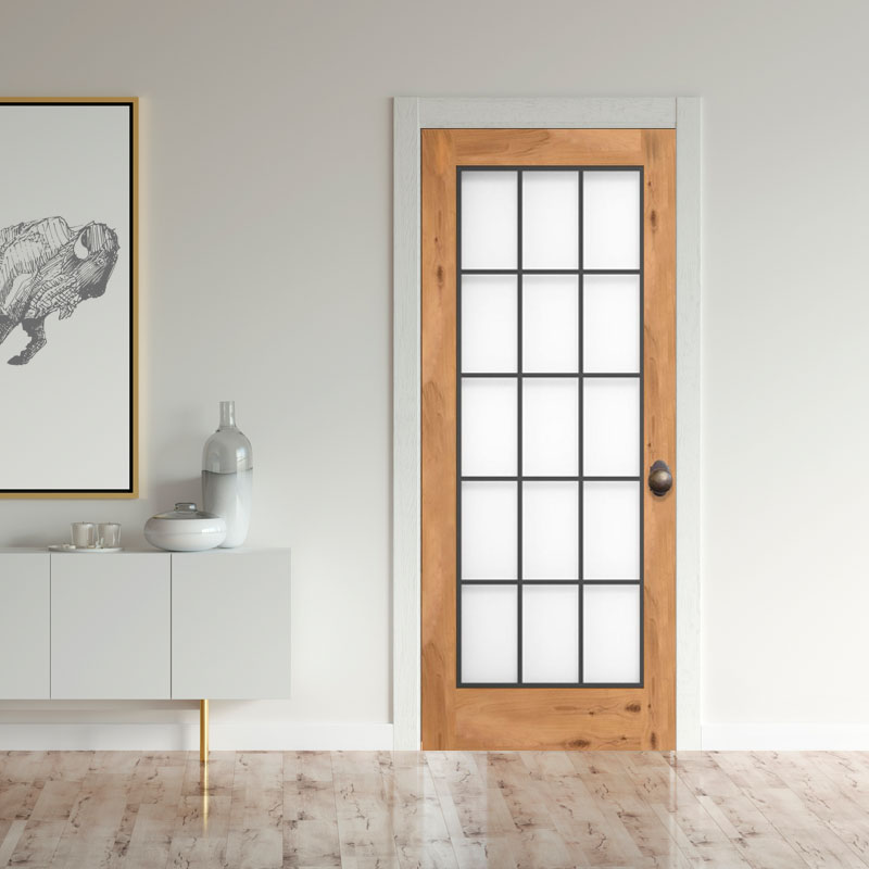 Farmhouse French Full Interior Slab Door - Rustica Custom Doors