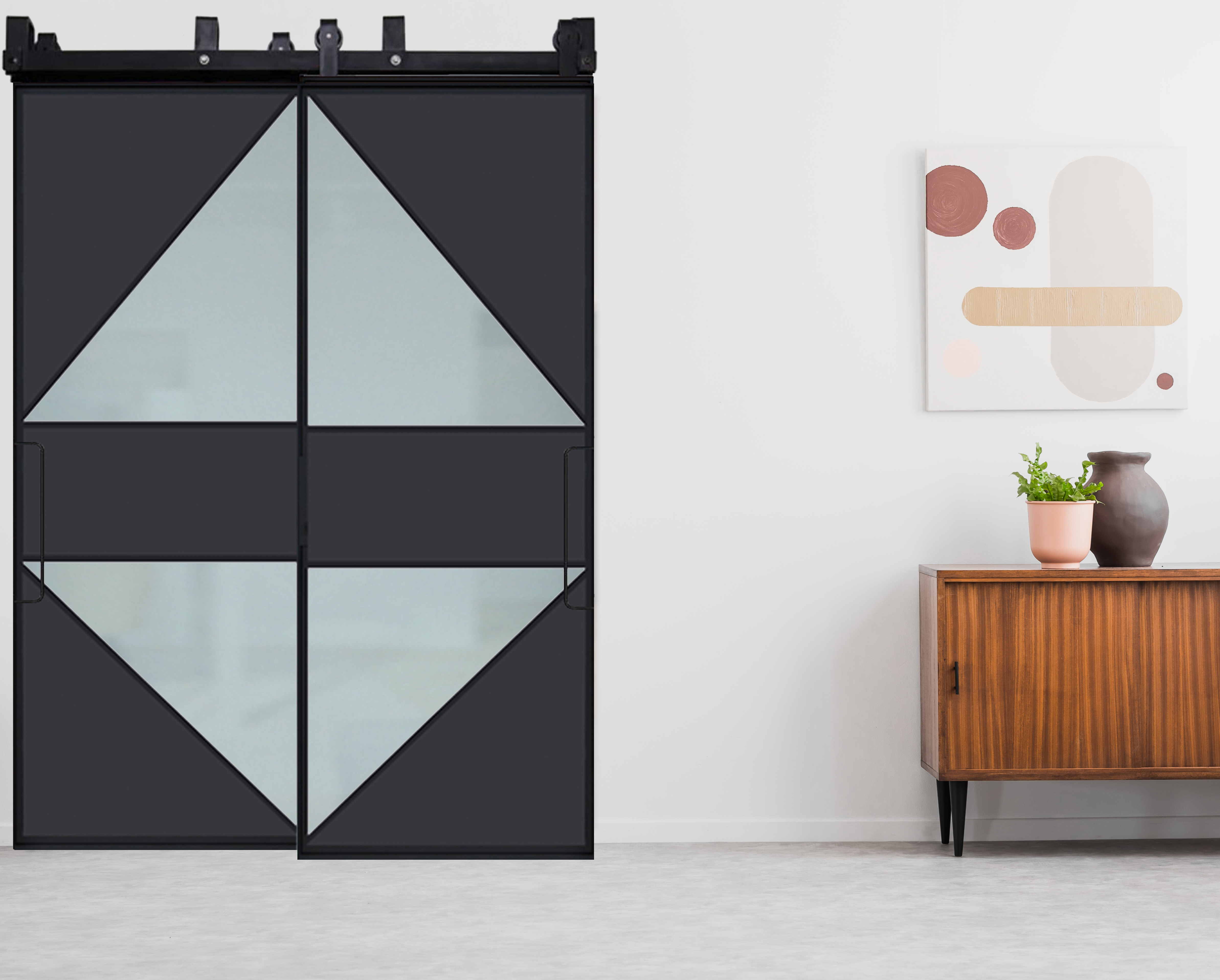 Anchor Bypassing Barn Doors - Rustica Custom Doors