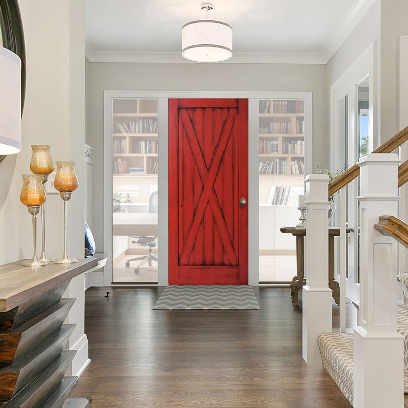 Full X Interior Slab Door - Rustica Custom Doors
