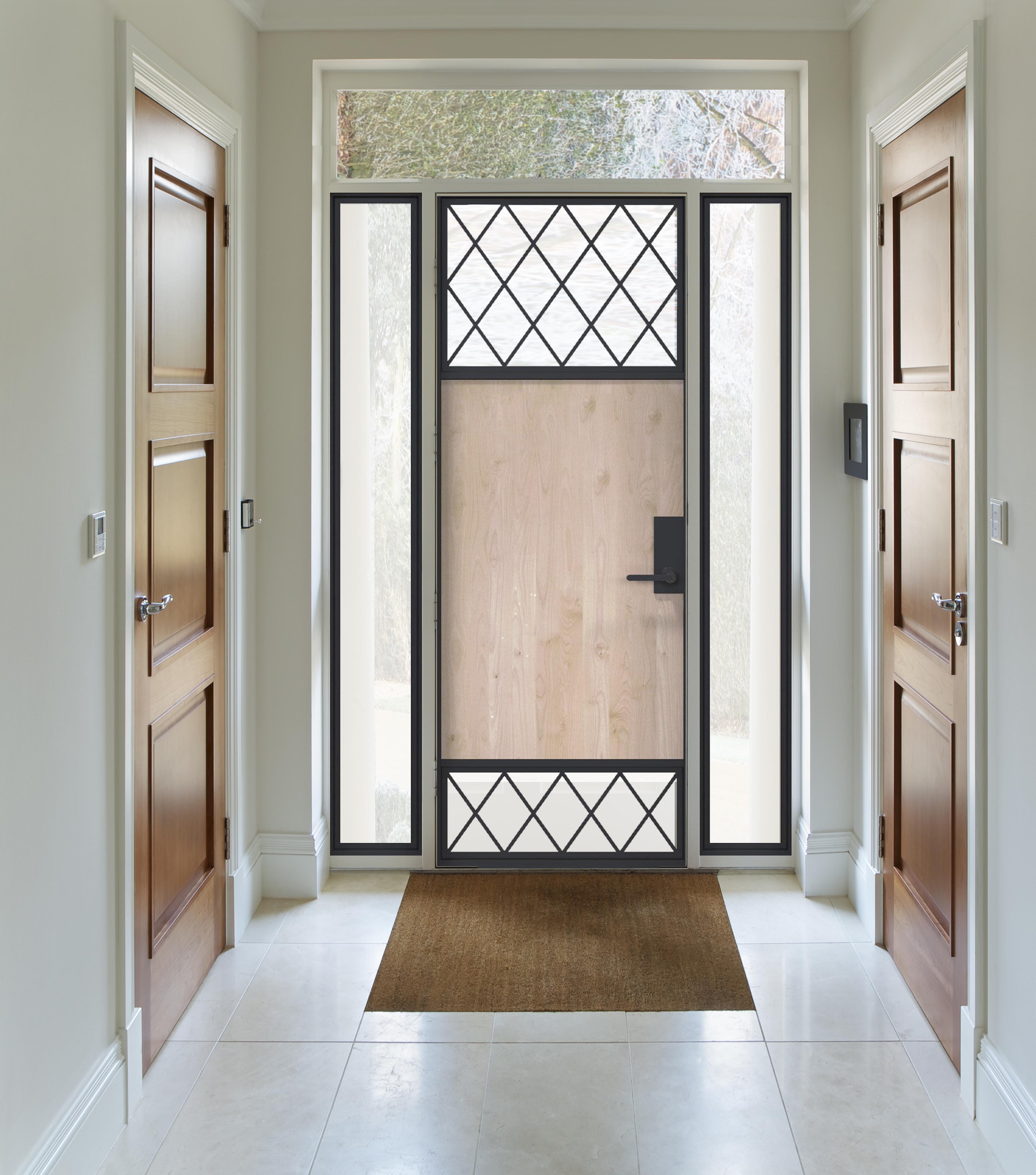 Galley Exterior With Sidelights And Transom Window - Rustica Custom Doors