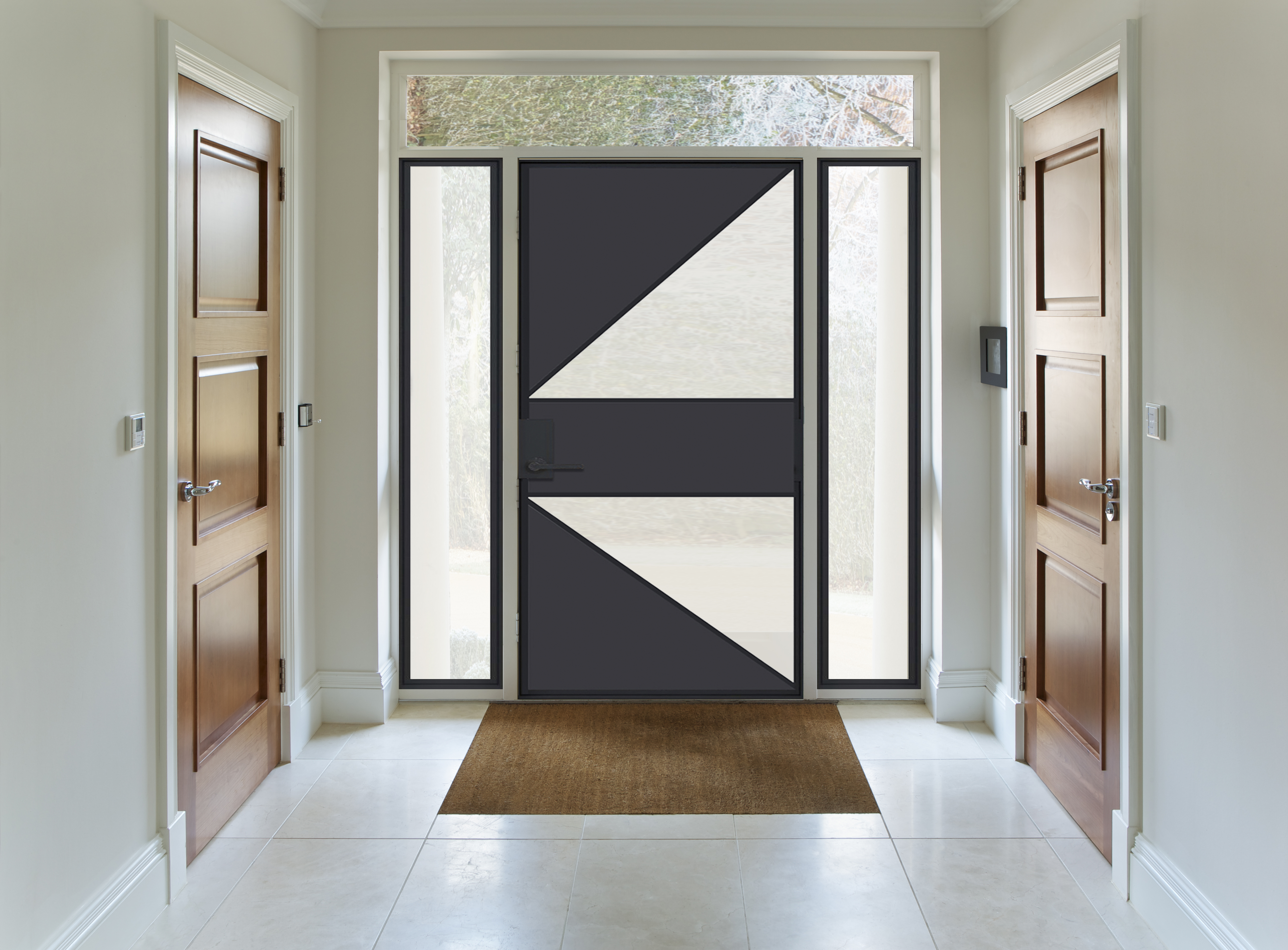 Anchor With Sidelights And Transom - Rustica Custom Doors