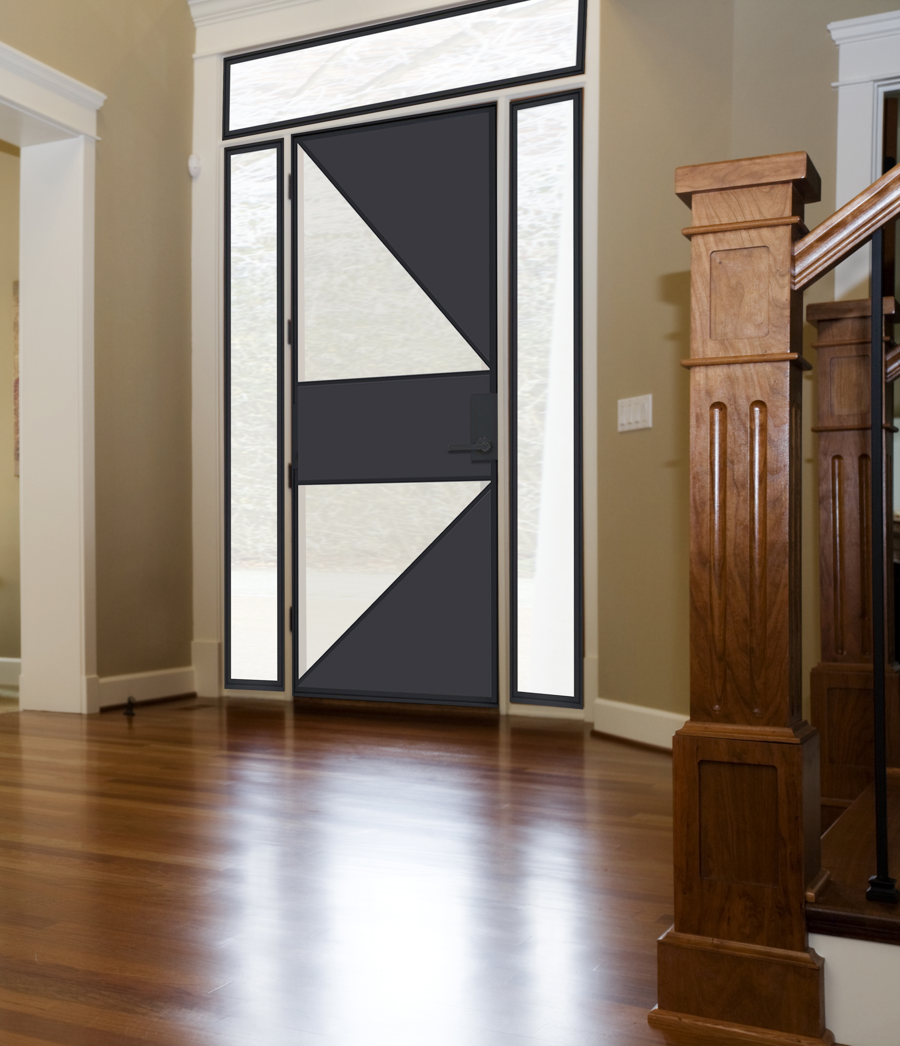 Anchor With Sidelights And Transom - Rustica Custom Doors